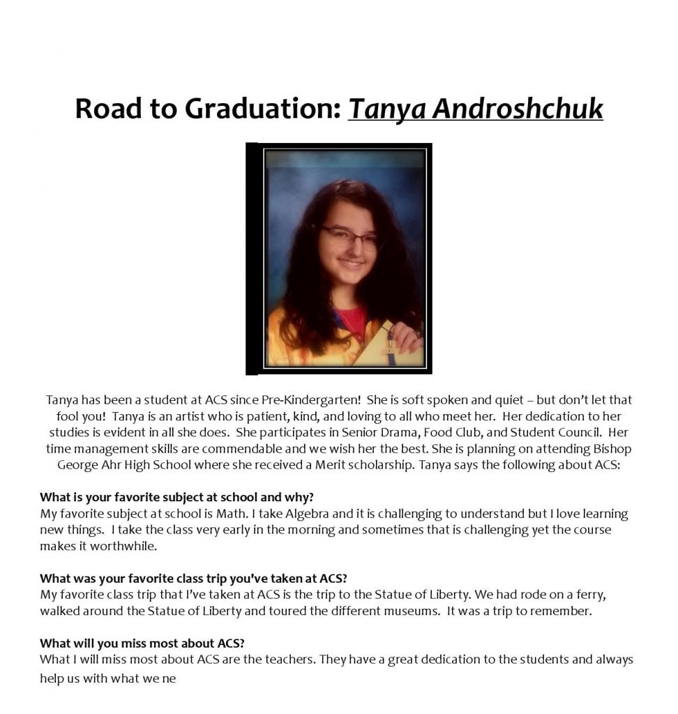 Road to Graduation – Assumption Catholic School