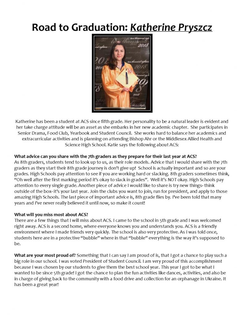 Road to Graduation – Assumption Catholic School