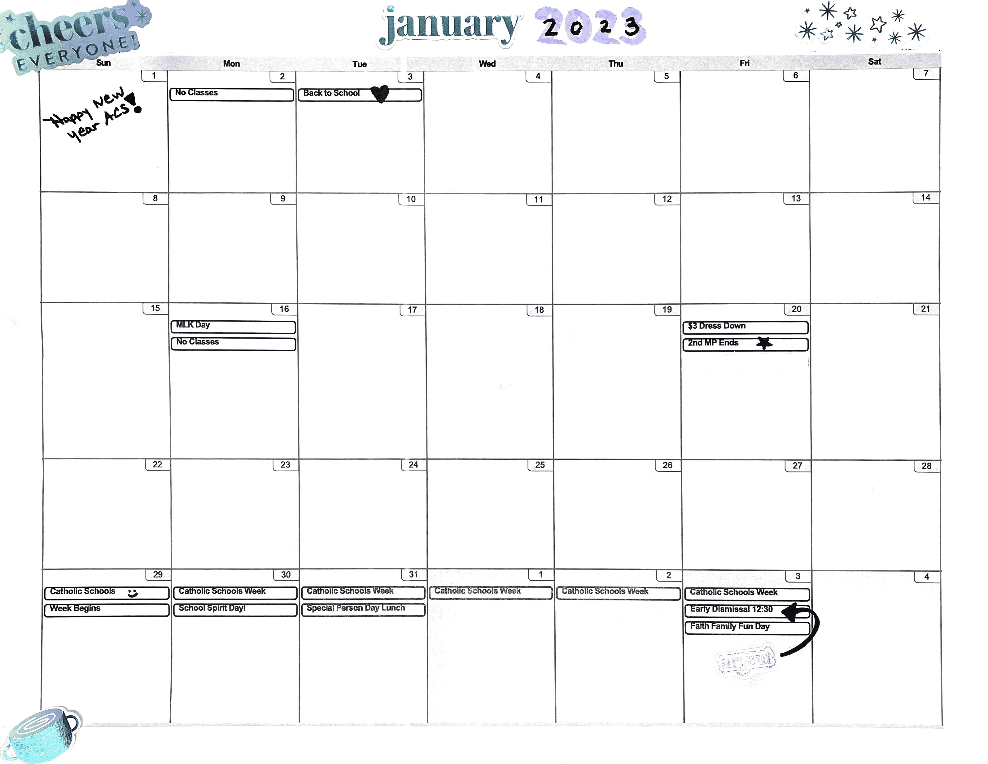 Calendar – Assumption Catholic School