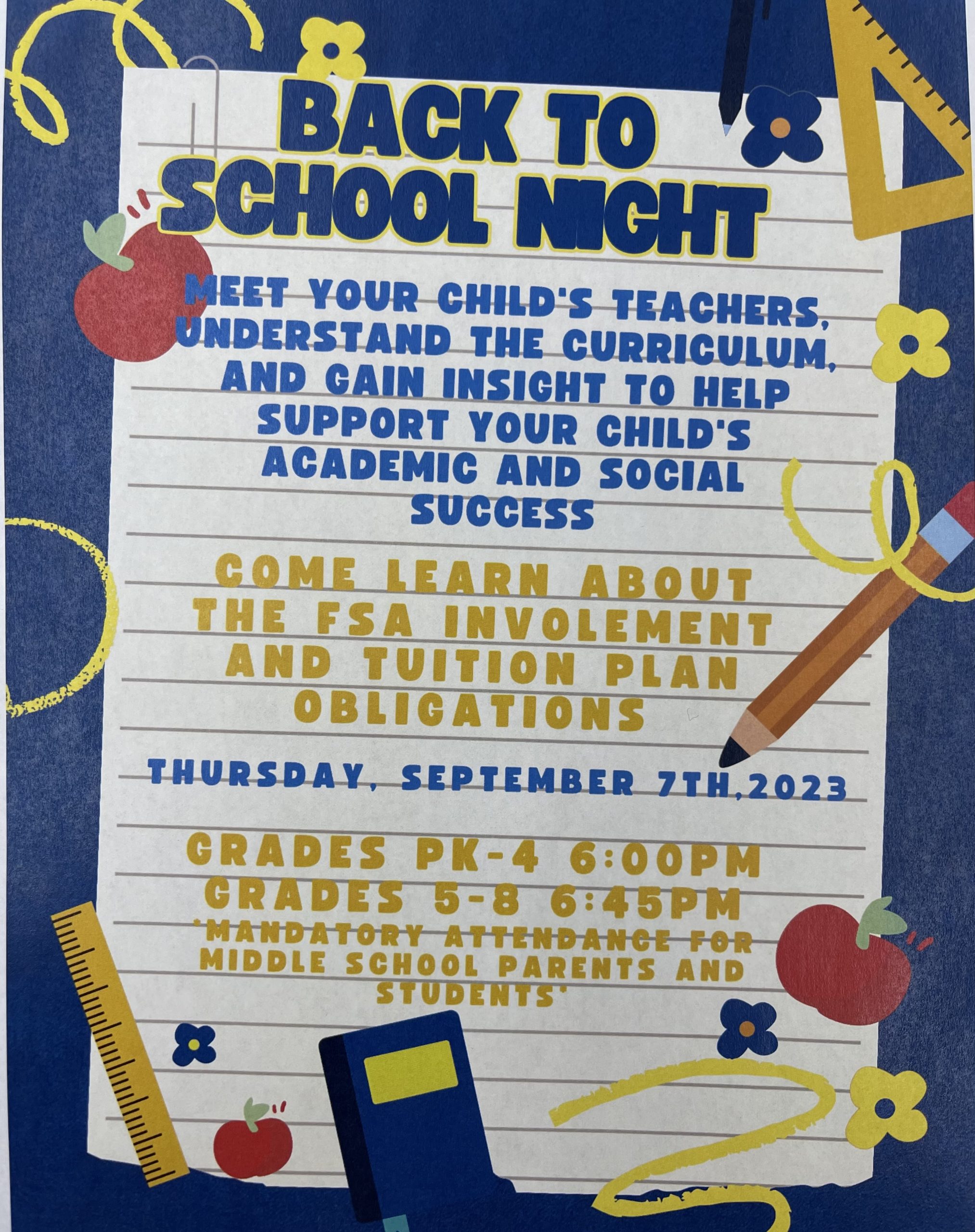 Back to School Night – Assumption Catholic School